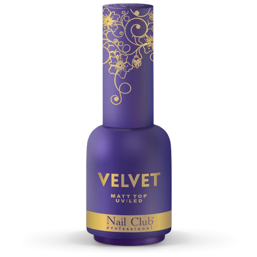 Nail Club professional Матовый каучуковый топ для гель-лака/ Финишное покрытие для ногтей VELVET, 18 мл.