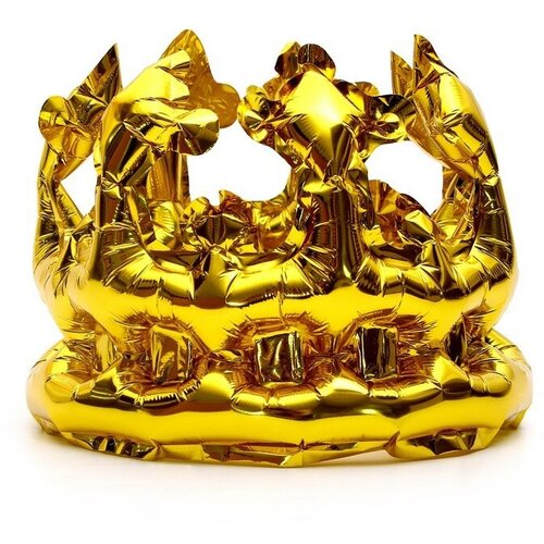 Шар фольгированный "Корона - ободок", золото