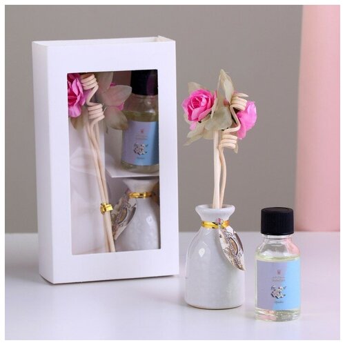Набор подарочный "Прованс": ваза керамическая, аромамасло орхидея, декор, "Богатство Аромата"