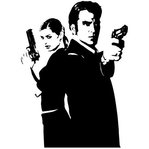 Постер / Плакат / Картина Max Payne. Макс и Мона 60х90 см в подарочном тубусе