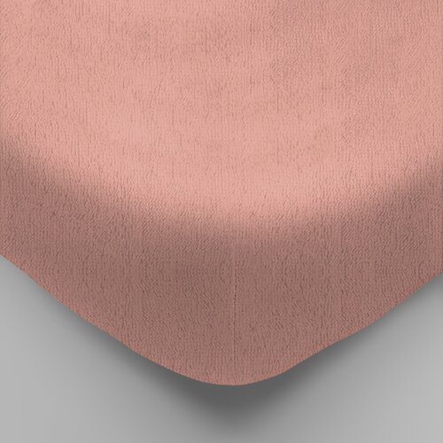 LUXSONIA Простынь на резинке 160*200*20/махра/ Розовый