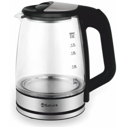 Чайники электрические и термопоты SAKURA SA-2722BK (2.2) стекл.