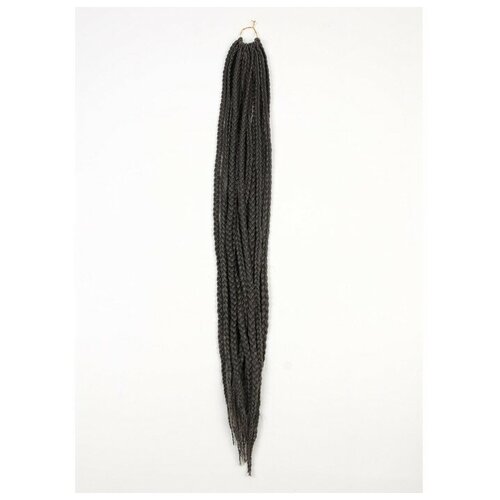 Queen fair Косы для афрорезинок, 60 см, 15 прядей (CE), цвет тёмно-серый(#171)