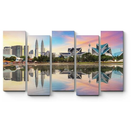 Модульная картина Пастельный закат в Куала-Лумпур160x92