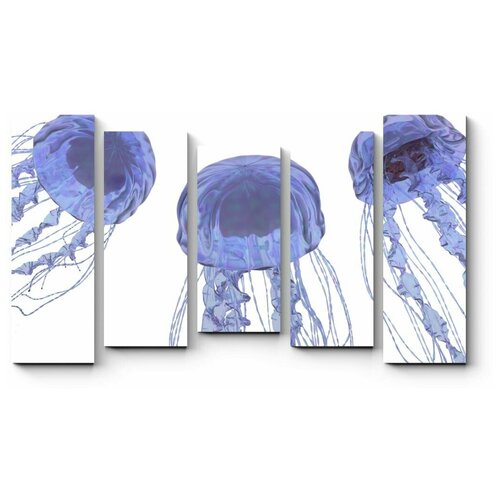 Модульная картина Пара голубоватых медуз160x96