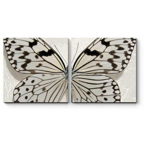Модульная картина Черно-белая бабочка 90x45