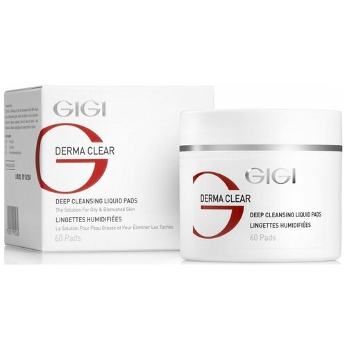 GIGI Влажные очищающие диски для жирной и проблемной кожи Skin Expert Deep Cleansing Liquid Pads, 60 шт