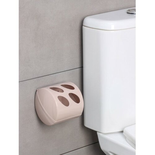 Держатель для туалетной бумаги Keeplex Light13,4х13х12,4см бежевый топаз
