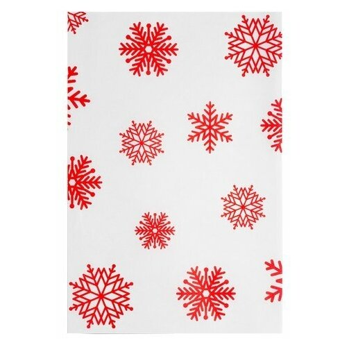 Набор упаковочной бумаги тишью "Снежинки", 50x70 см, 4 листа
