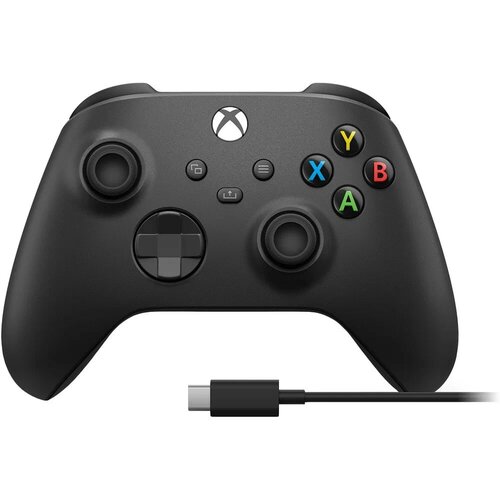 Геймпад беспроводной/проводной Microsoft Xbox Wireless Controller + Кабель черный