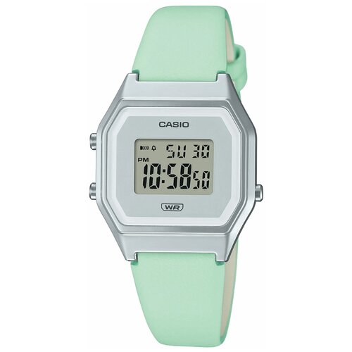 Наручные часы CASIO Vintage LA680WEL-3, серебряный, бирюзовый
