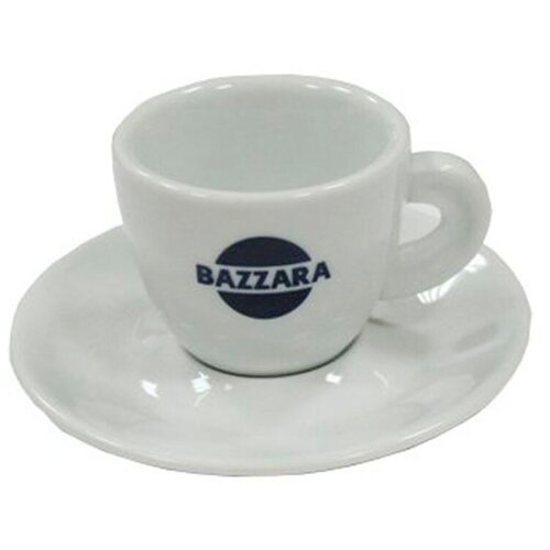 Кофейная пара Bazzara, чашка (50мл) + блюдце, Итальянский фарфор