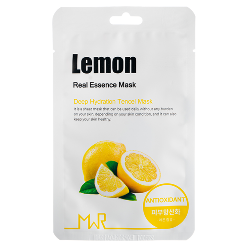YU.R ME Маска для лица тканевая с экстрактом лимона - MWR lemon sheet mask, 25г