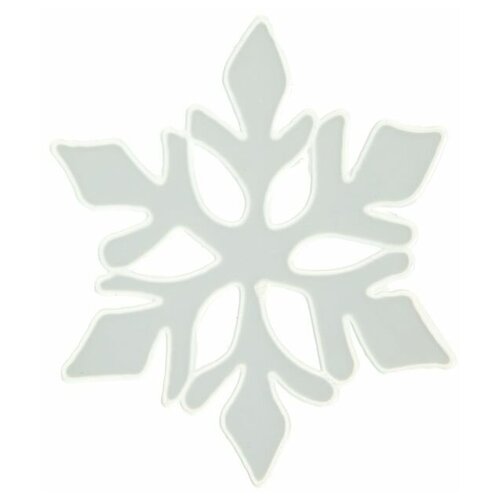 Наклейка на стекло Белоснежная остроконечная снежинка 10х12 см
