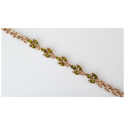 Плетеный браслет Lotus Jewelry, перидот, размер 18 см, зеленый