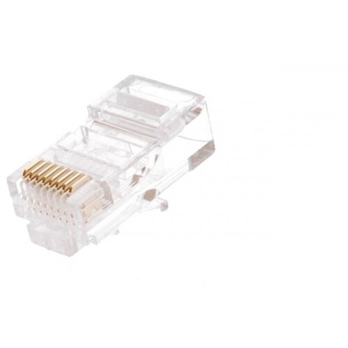 Коннектор Netlan EC-UP8P8C-5E-003-TR-1000 RJ45/8P8C под витую пару, Кат.5e (Класс D), 100МГц, покрытие 3мкд, универсальные ножи, неэкранированный, (10