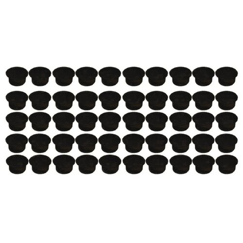 Заглушка мебельная D5 мм, черная, 500 шт / комплект пластиковых декоративных заглушек - протекторов