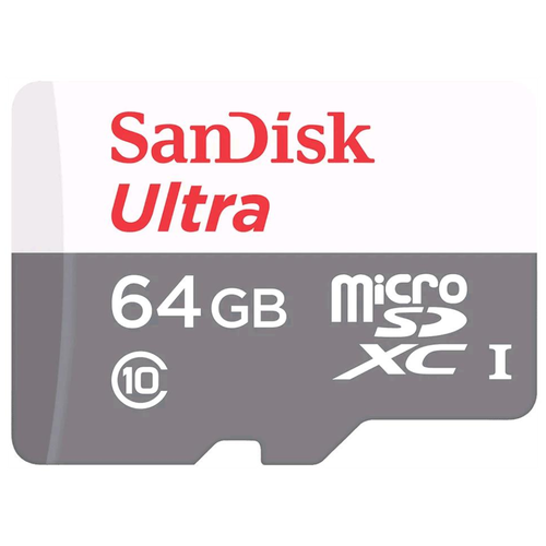 SanDisk Карта памяти 64GB SanDisk Ultra® microSDXC 100MB/s Class 10 UHS-I (SDSQUNR-064G-GN3MN)