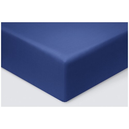 Простынь Ecotex "Моноспейс" Евро (220х240 см), сатин - 100% хлопок, темно-синий