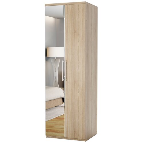 Шкаф для одежды Комфорт МШ-21 80х60 с зеркалом Дуб Сонома