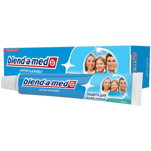 Зубная паста Blend-a-med Анти-кариес Защита для всей семьи Мята, 50 мл, 50 г
