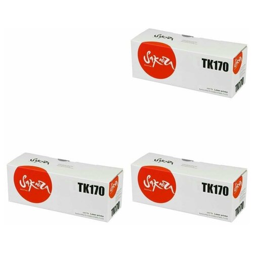 Sakura Картриджи комплектом совместимые Сакура Sakura SATK170-3PK TK-170 черный 3 упаковки [выгода 3%]