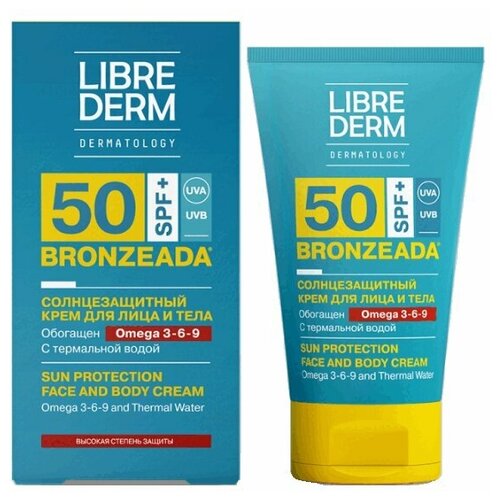 Librederm Bronzeada Крем SPF 50 с Омега 3-6-9 и Термальной водой 150 мл