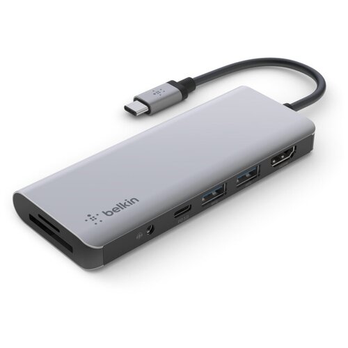 Адаптер Belkin Адаптер Belkin CONNECT Usb-C 7-в-1, серый