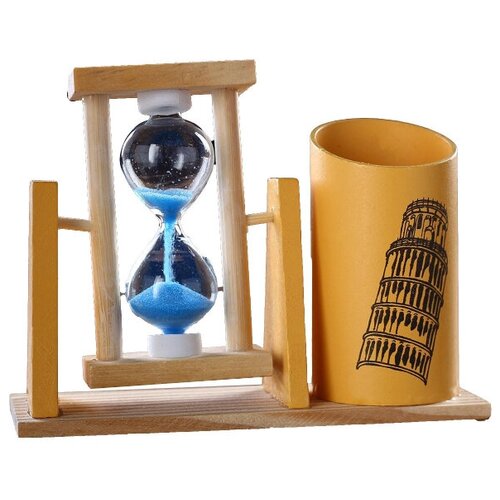 Песочные часы "Достопримечательности", сувенирные, с карандашницей, 9.5 х 13 см, микс 913700