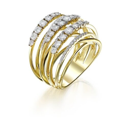 Кольцо Master Brilliant, белое золото, 585 проба, бриллиант, размер 18.5