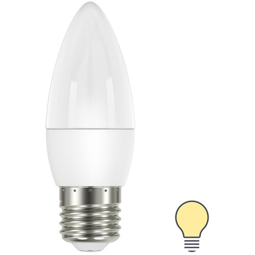 Лампа светодиодная Lexman Candle E27 175-250 В 6.5 Вт белая 600 лм теплый белый свет. Набор из 2 шт.