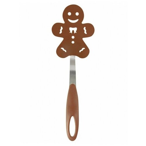 Лопатка для блинов декоративная Пряничный человечек PT-Gingerbread р-р 27x9,3 см (сталь, нейлон)