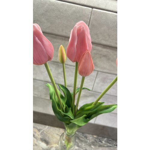 Искусственные цветы тюльпаны для декора силиконовые