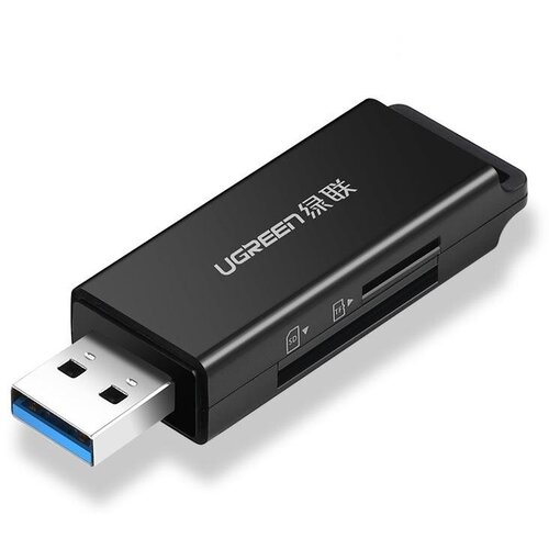 Картридер UGREEN CM104 (40752) USB 3.0 to TF + SD Dual Card Reader/черный
