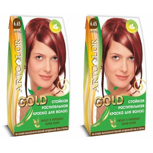 Артколор растительная краска для волос GOLD 114 Бургунд 25гр, 2шт