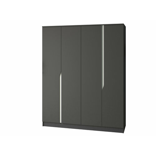 Шкаф распашной Монс-4, Серый, 1600x2300x500 мм, Крона Мебель