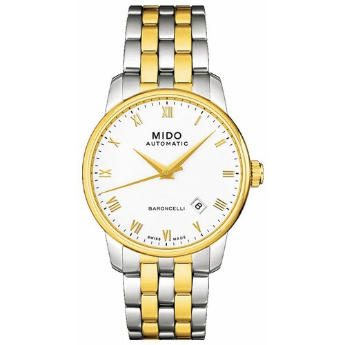 Наручные часы Mido Baroncelli, белый, серебряный