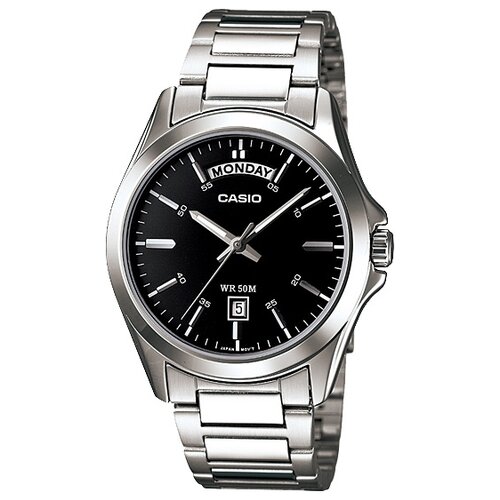 Наручные часы CASIO Collection MTP-1370D-1A1, серебряный, черный