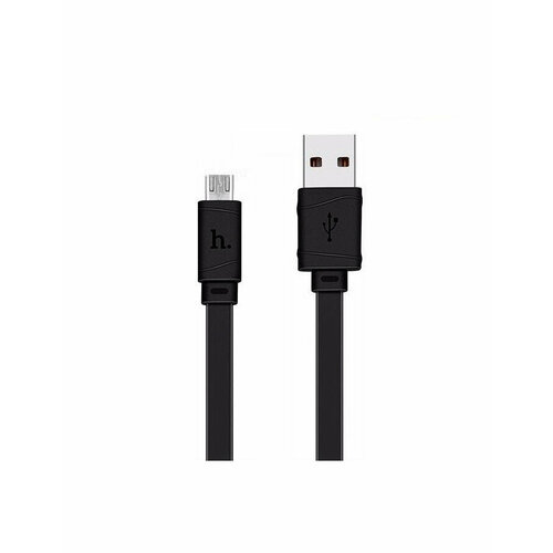 Кабель USB - MicroUSB Hoco X5 (плоский) Черный