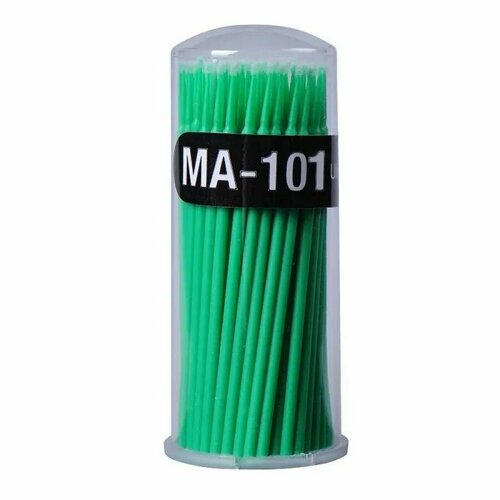 Микробраши Kristaller одноразовые для нанесения растворов, MA-101 Fine, зеленый, 100 шт