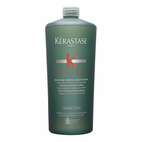 Kerastase Genesis Homme Bain de Force Quotidien - Шампунь-ванна очищающий для мужчин 1000 мл