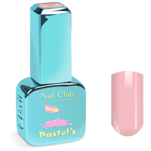 Nail Club professional Эмалевый гель-лак для ногтей с липким слоем PASTEL'S 1006 Crazy Pink, 13 мл.