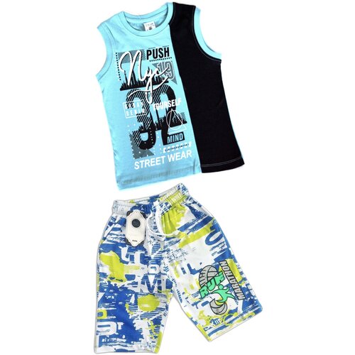 Комплект одежды Bobonchik kids, размер 92, голубой