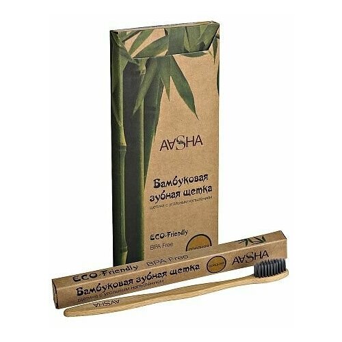 Зубная щетка "Бамбуковая", средняя Aasha Herbals