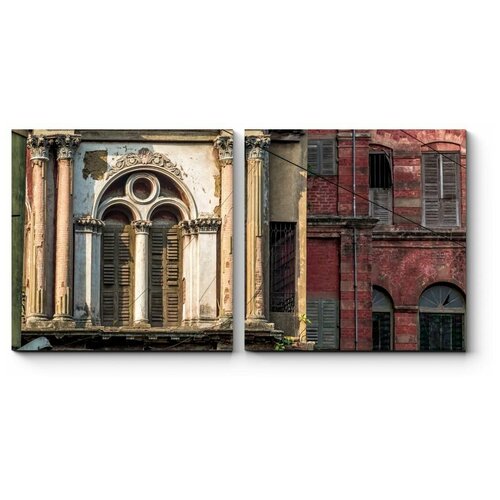 Модульная картина Неоклассическое старинное здание110x55