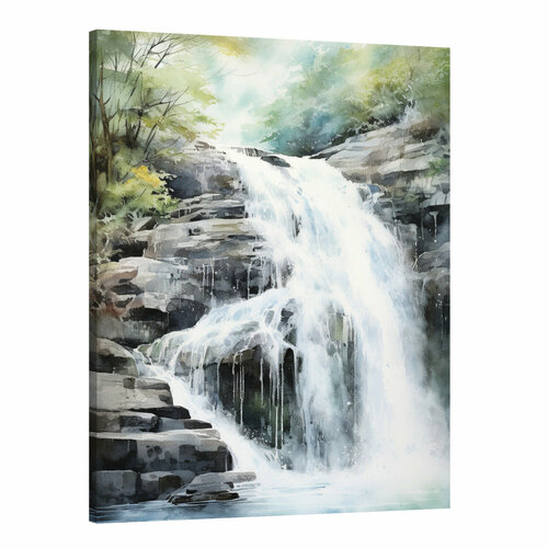 Интерьерная картина 50х70 "Мелодия водопада"