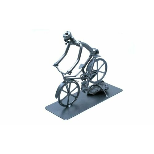 Оригинальная металлическая фигурка/статуэтка ручной работы Любитель велосипедист