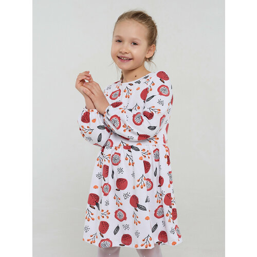 Платье Sova Lina, размер 122, белый, красный