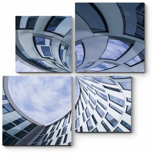 Модульная картина Круговорот здания 90x90