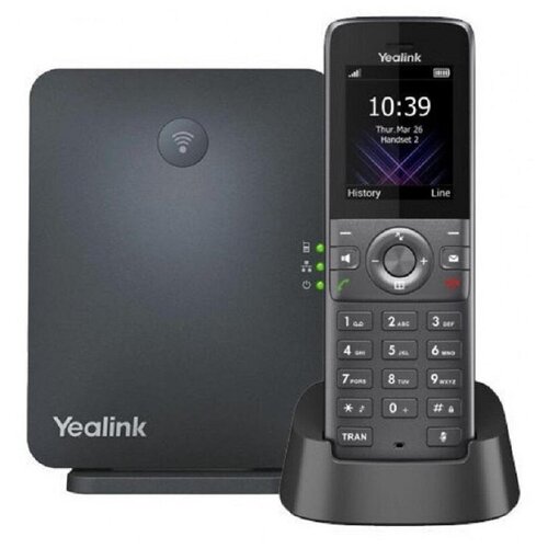 DECT-система Yealink W73P база W70B+трубка W73H) до 10 SIP-аккаунтов, до 10 трубок на базу, до 20 одновременных вызовов